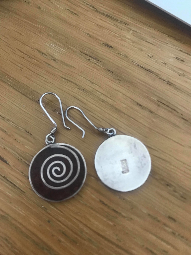 Hallmark help: mountain and moon mark on silver 925 earrings - Silver ...