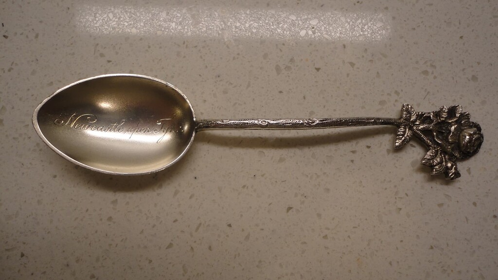 Newcastle Upon Tyne Spoon with Rose Handle JMP or JMB - Silver ...
