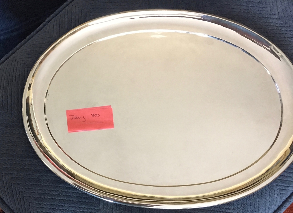 .950 large silver platter - Reading Silver Hallmarks - Silver Collector ...