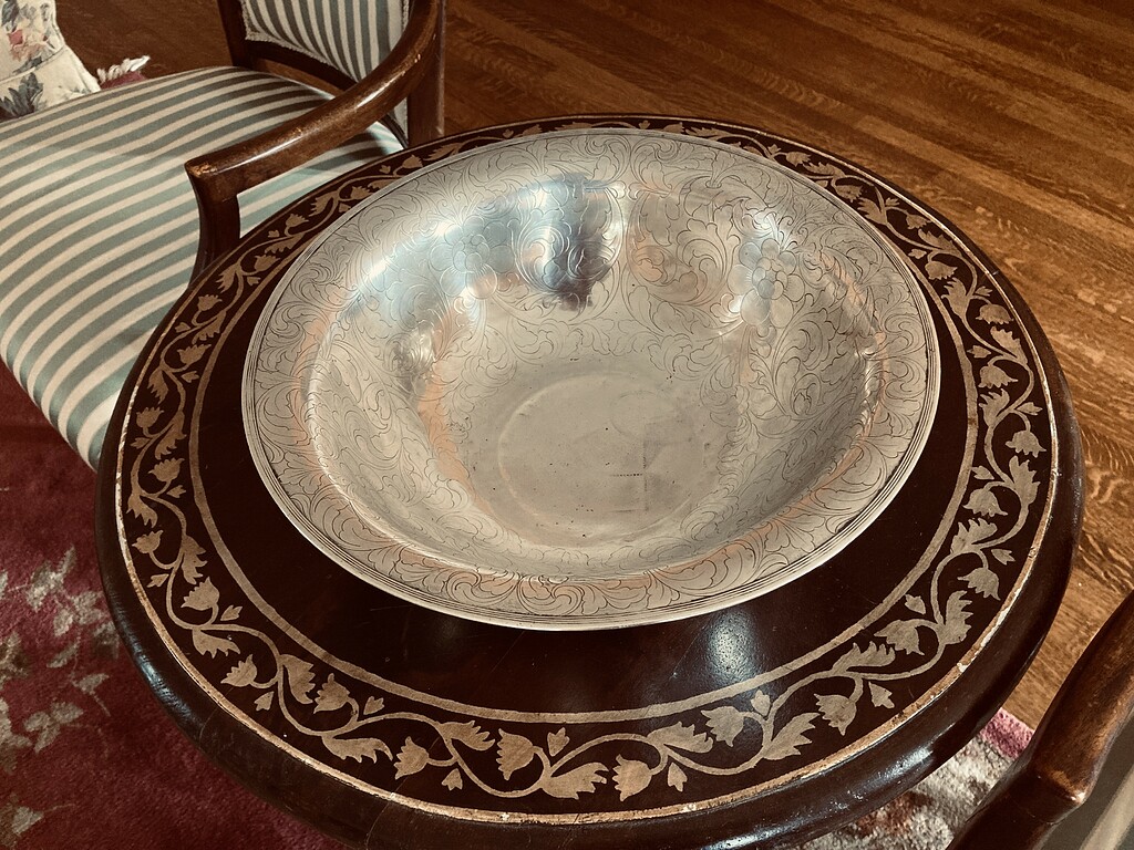 Poss Spanish Colonial marks on a large engraved silver bowl? - Silver ...
