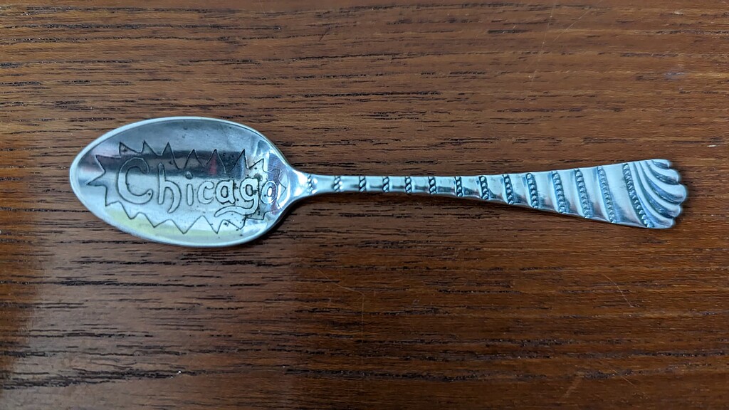 Questions from an inherited hoard! Chicago spoon/grape plate/pretzel ...