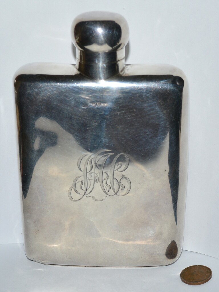 Antique Hallmarked Flask Chester 1906 Maker? - British Silver - Silver ...