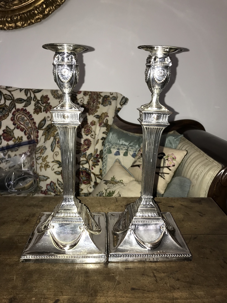 Unknown mark on silver on copper candlesticks - Reading Silver ...