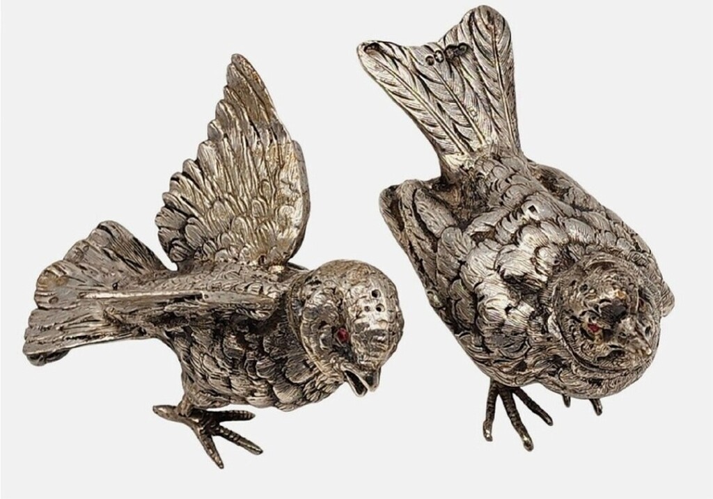Silver bird salt and pepper shakers. Identification help - Silver ...