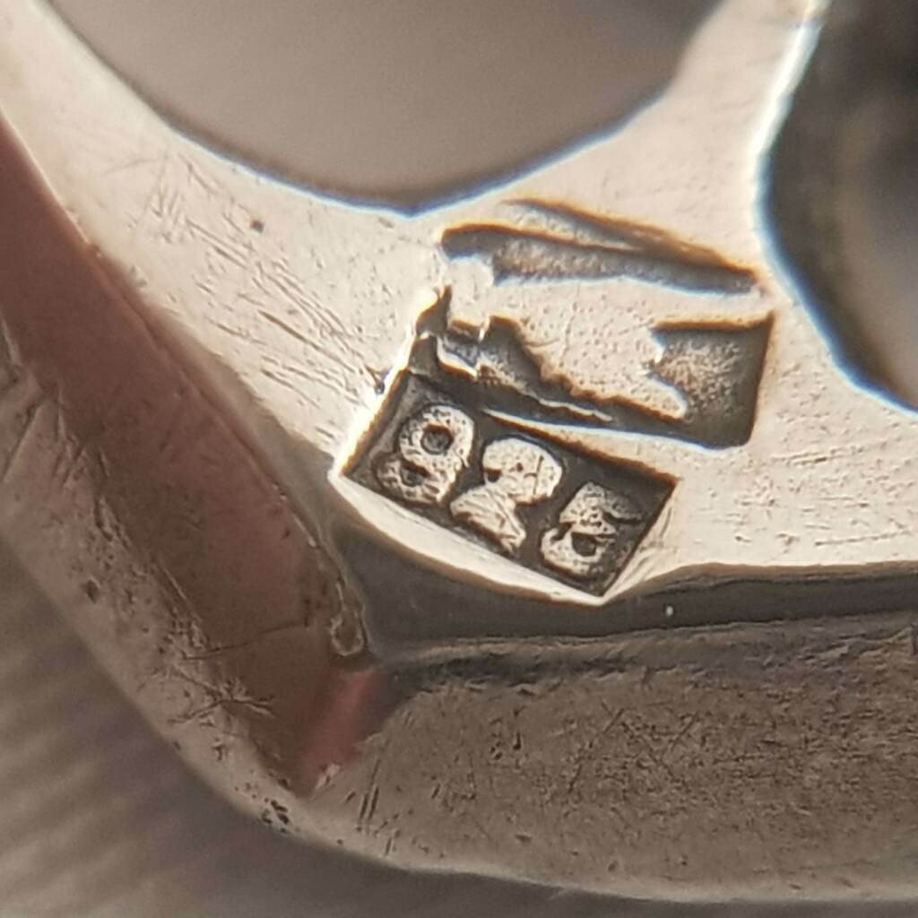 Hallmark with a hand resembling horns - Reading Silver Hallmarks ...
