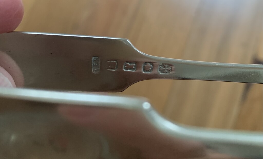 Help identifying hallmarks on a sugar spoon - Silver Collector Forums