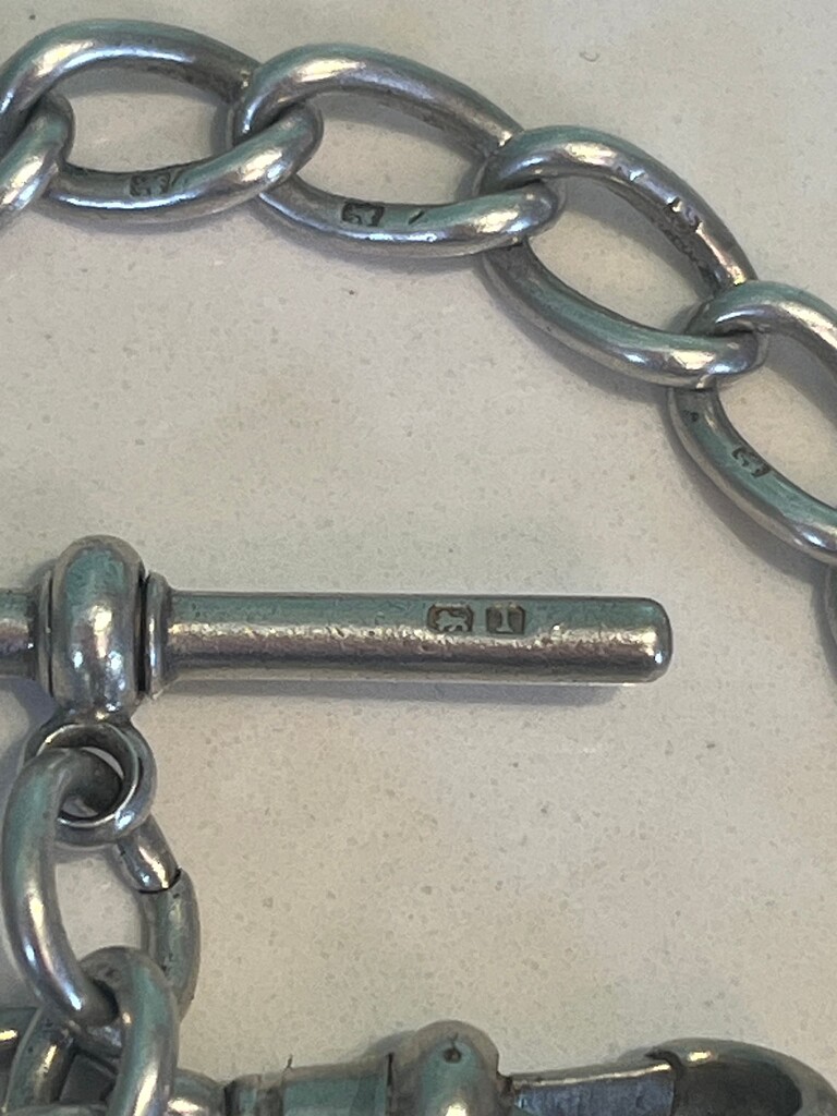 Help with date - no assay mark for watch chain - British Silver ...