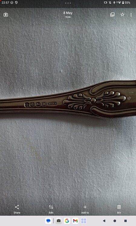 Large serving spoon marks - Identification Help - What is it? - Silver ...