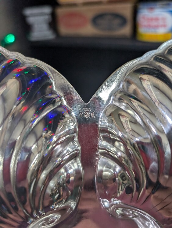 Crown over shield with CS - Reading Silver Hallmarks - Silver Collector ...