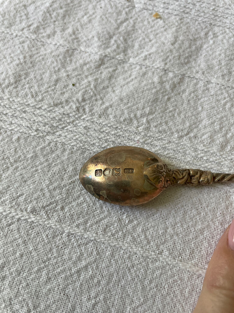 Hallmark identification in small twisted handle spoons with figures ...