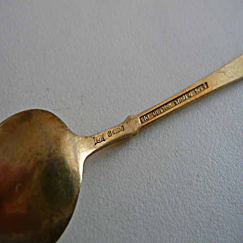 Danish marks on silver enamel spoon - Reading Silver Hallmarks - Silver ...