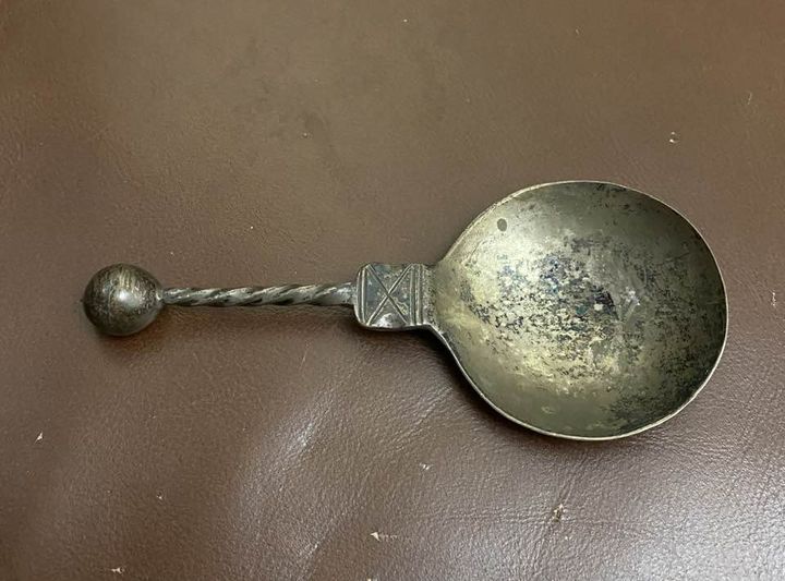 Silver ball knopped spoon 17c I think help with hallmarks pls - Silver ...