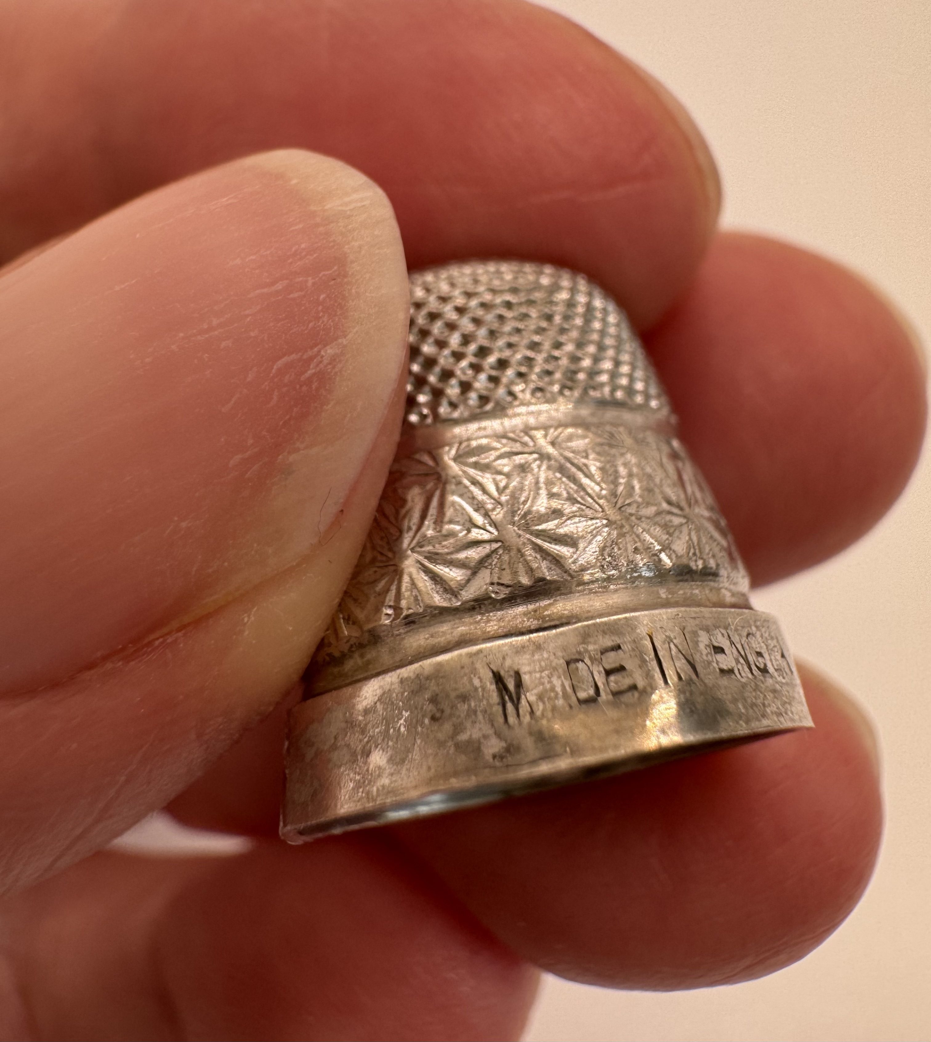 Letter E on Silver Thimble - Reading Silver Hallmarks - Silver ...